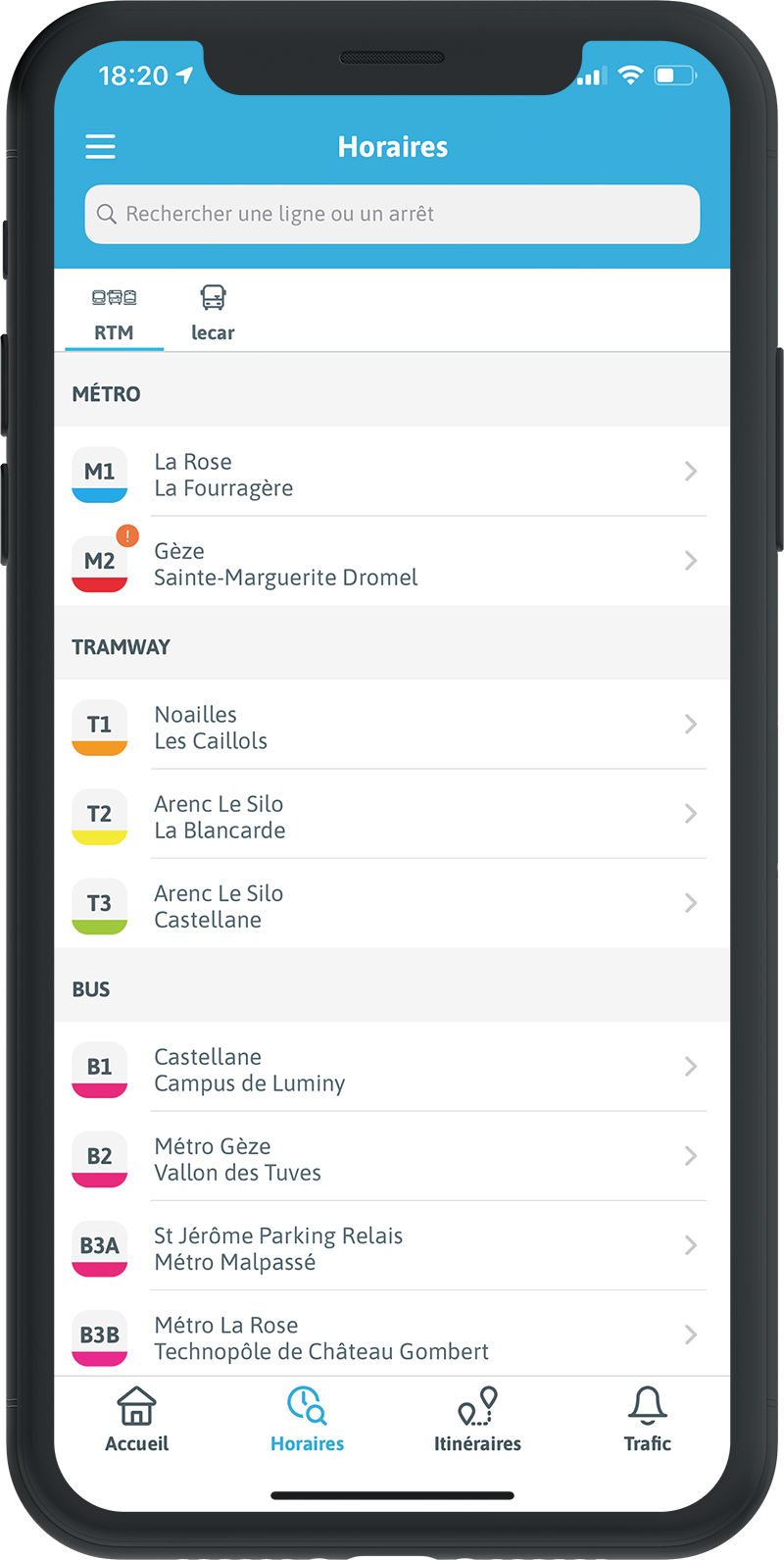 L'application mobile RTM | Régie des Transports Métropolitains